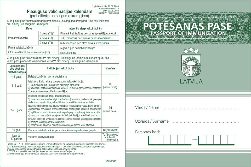 Potēšanas pase A6/4/grām. - MEDICĪNAS VEIDLAPAS - Veidlapas jūsu uzņēmumam